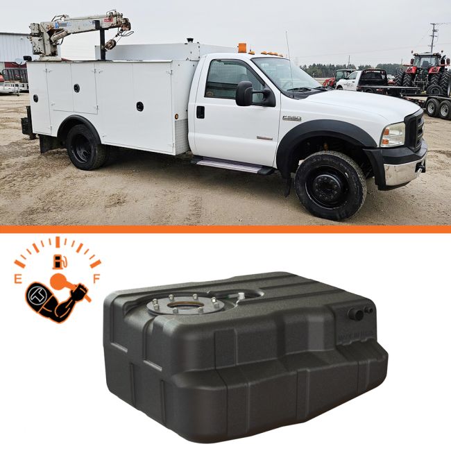 FORD, After-Axle, Multi-Model, Utility Diesel Tank 1999-2010 (PS-191)